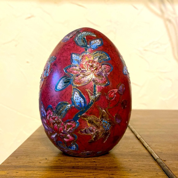 Source Unknown | Art | Vintage 45 Hand Painted Maroon Color Porcelain ...